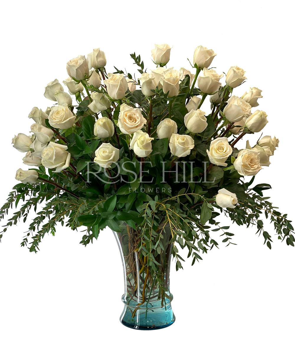 Five Dozen Ultimate White Roses - Rose Hill Florist | Nasvhille TN